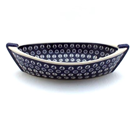Boat Shape Bowl 14.5" - Color Palette Polish Pottery Outlet