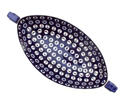 Boat Shape Bowl 14.5" - Color Palette Polish Pottery Outlet