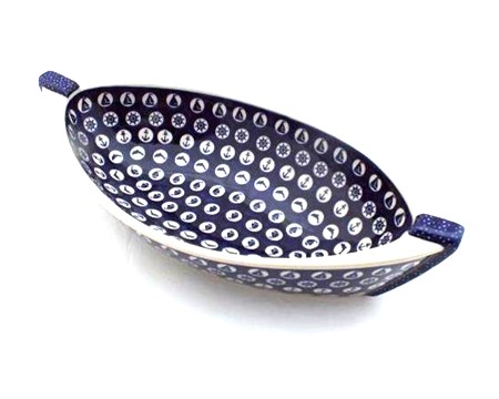 Boat Shape Bowl 14.5" - Color Palette Polish Pottery Outlet